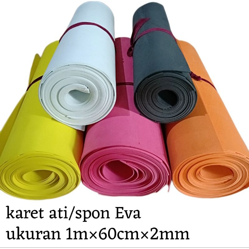 Jual karet ati,tebal 2 mm, atau spon Eva 100×60×2 | Shopee Indonesia