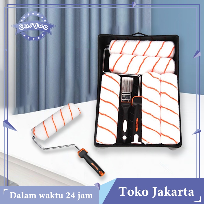Jual Isi 8 Roll Cat Tembok 9 Inci Paint Roller Cat Dinding Roll Tekstur ...