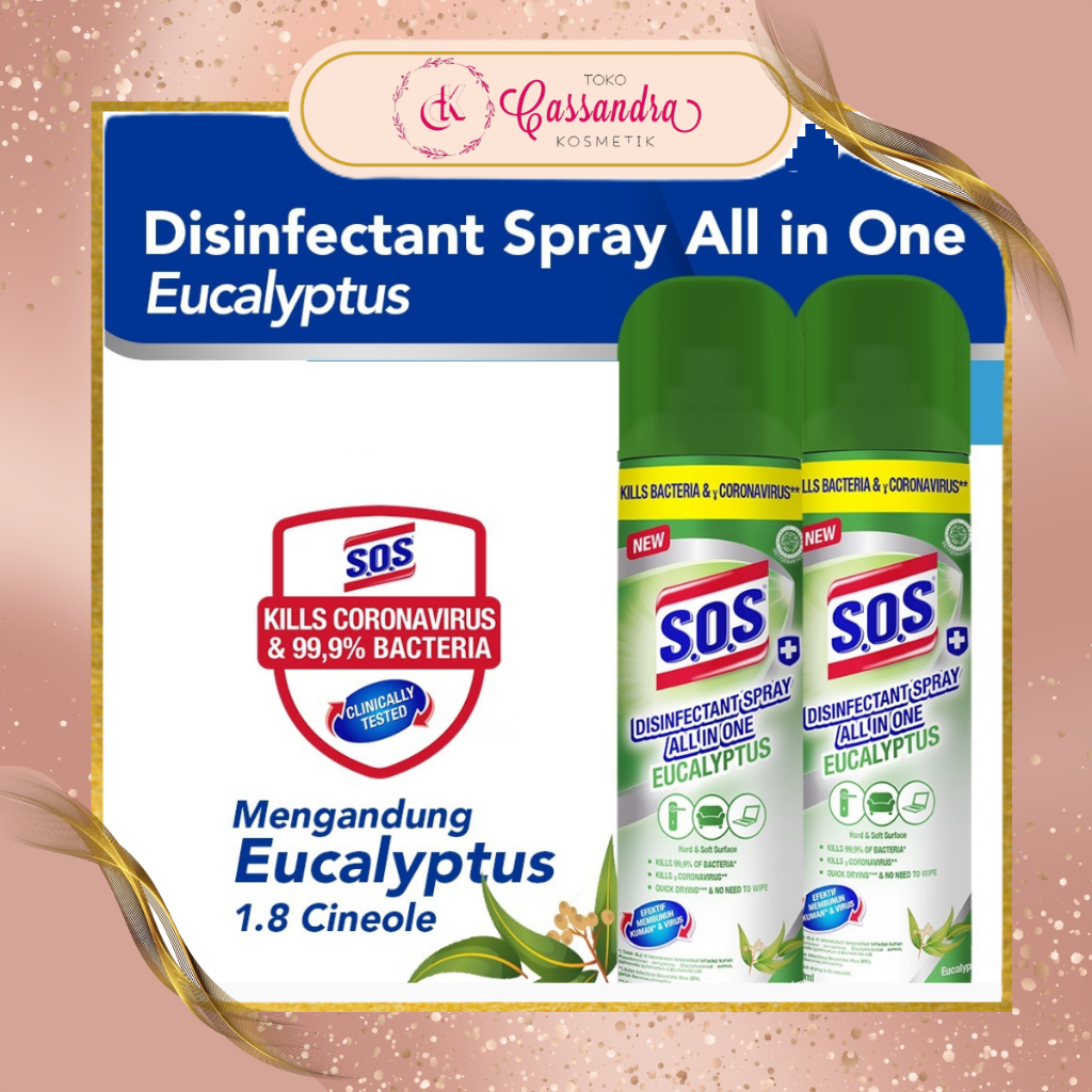 Jual SOS DISINFECTANT SPRAY BUY 1 GET 1 250ML | Shopee Indonesia