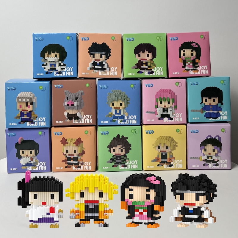 Jual Mainan Block Mini DIY Kimetsu no Yaiba Demon Slayer Bricks Blok ...