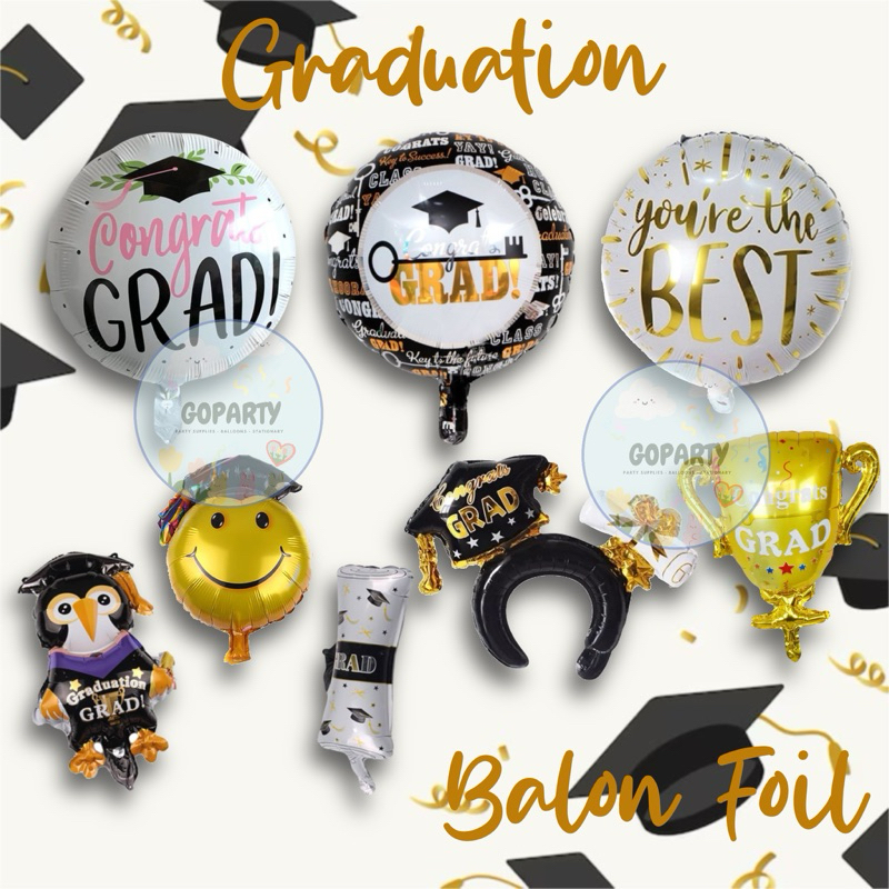 Jual BALON FOIL KELULUSAN GRADUATE GRADUATION BANDO DEKORASI HIASAN ...