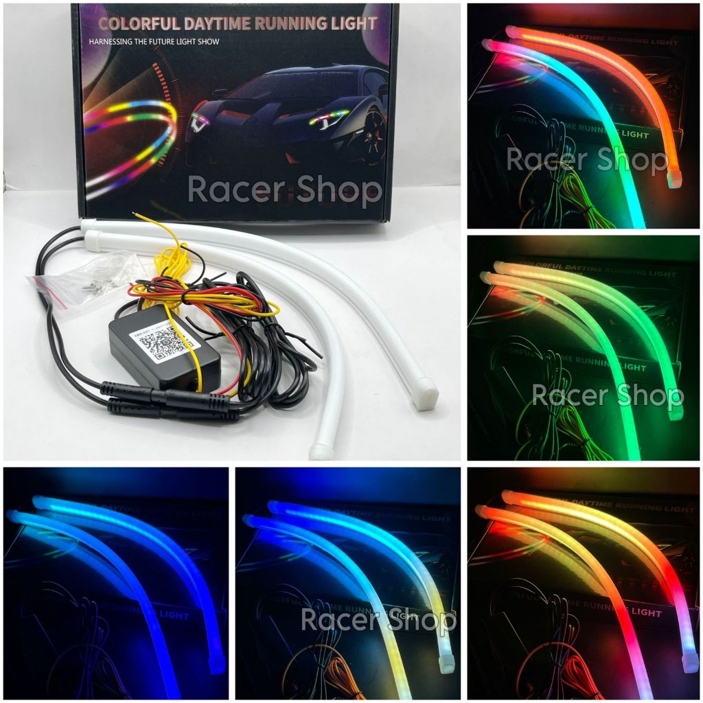 Jual Lampu LED DRL Alis Flexibel WRGB APP 30 60 cm Welcome + RGB Matrix ...