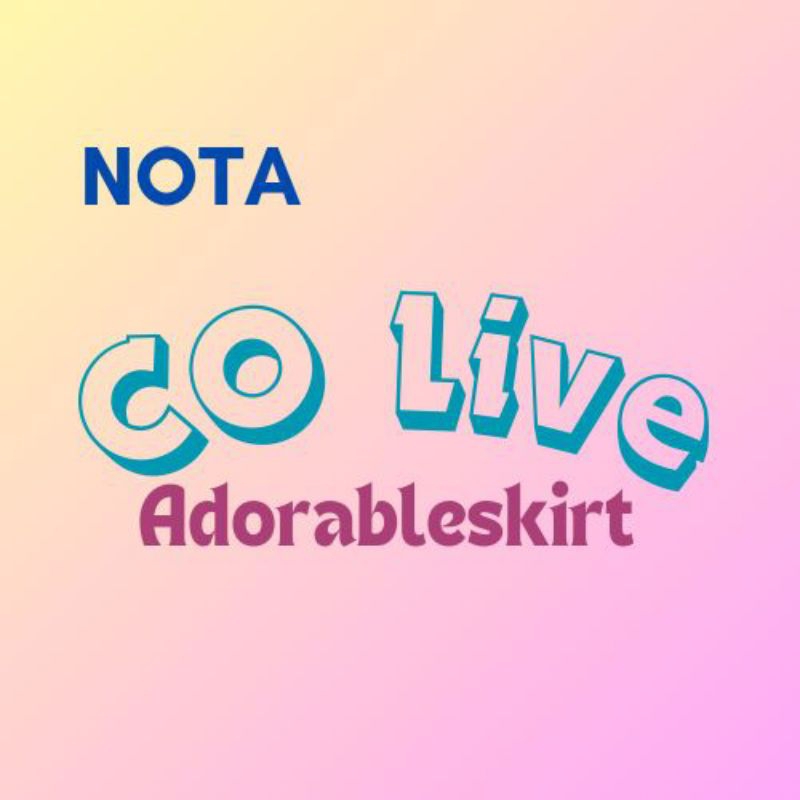 Jual nota co live Adorableskirt (+admin) | Shopee Indonesia