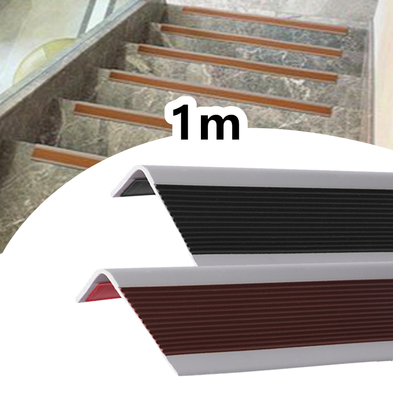 Jual 1m Lis Tangga Pengaman Anti Slip Type L 5cm Step Nosing + Perekat 3m Promo | Shopee Indonesia