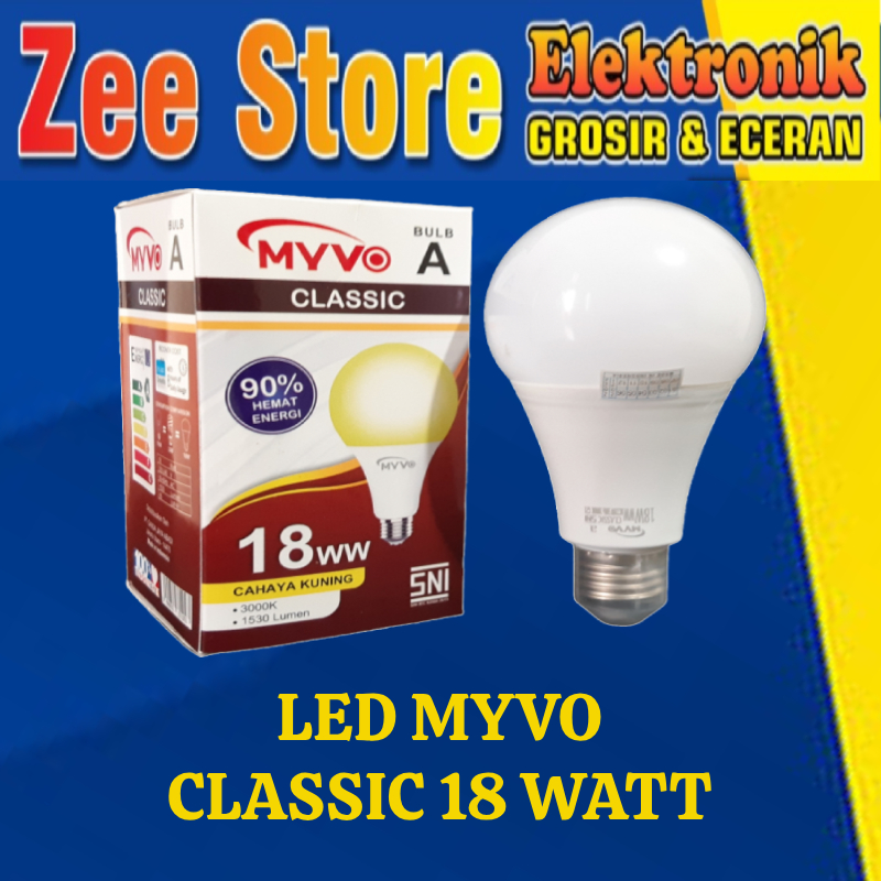 Jual LAMPU LED 18 WATT MYVO CLASSIC CAHAYA PUTIH CAPSULE A BULB GARANSI 1 TAHUN | Shopee Indonesia
