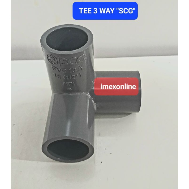 Jual TEE 3 WAY PVC UKURAN 1/2" & 3/4" - SCG | Shopee Indonesia