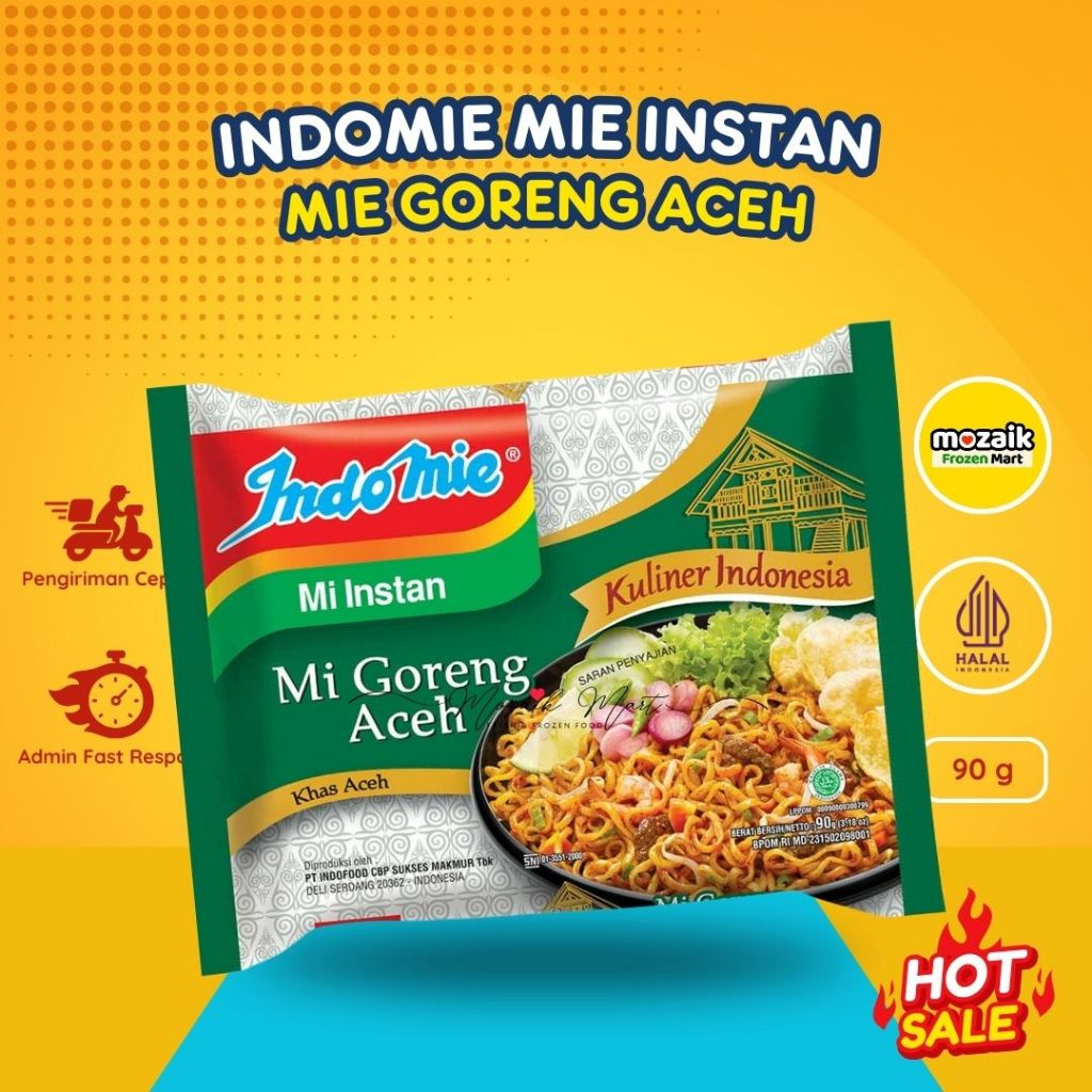 Jual Indomie Mie Goreng Aceh Frozen Mart Frozen Food Palembang 90 gr ...