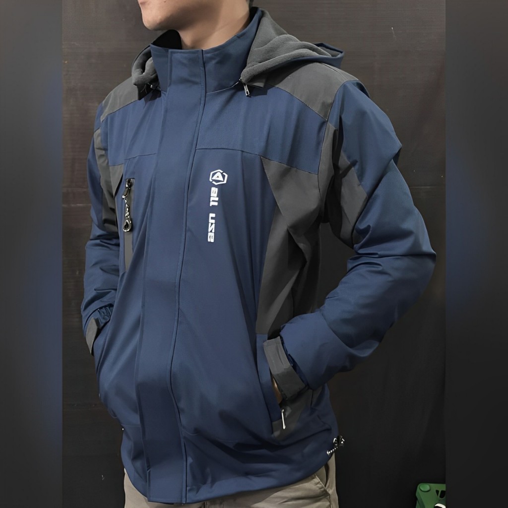 Jual Jaket Gunung Serba Guna Anti Air dan Tahan Angin Warna Nevy Abu ...