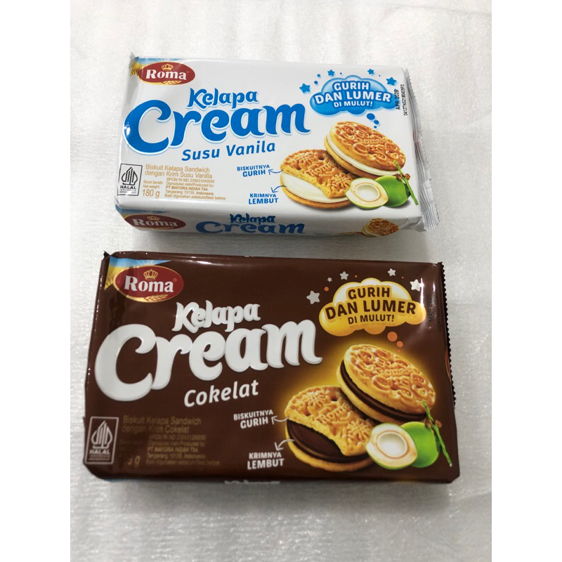 Jual [MAYORA] Roma Kelapa Cream 180 Gram (1 Dus isi 28 Pcs) | Shopee ...