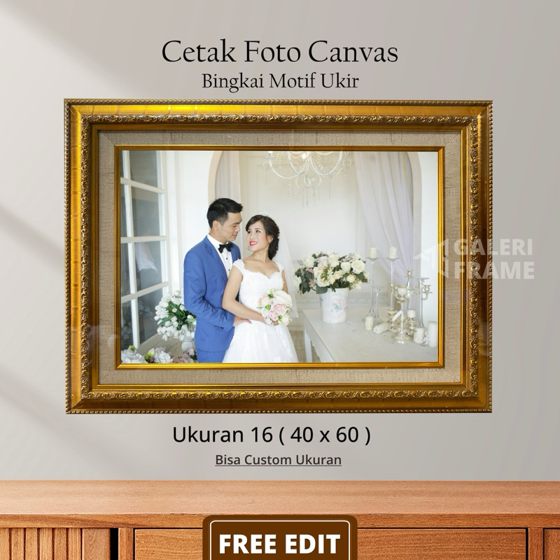 Jual Cetak Foto Kanvas/Canvas 16R ( 40 X 60 ) Termasuk Bingkai Frame ...