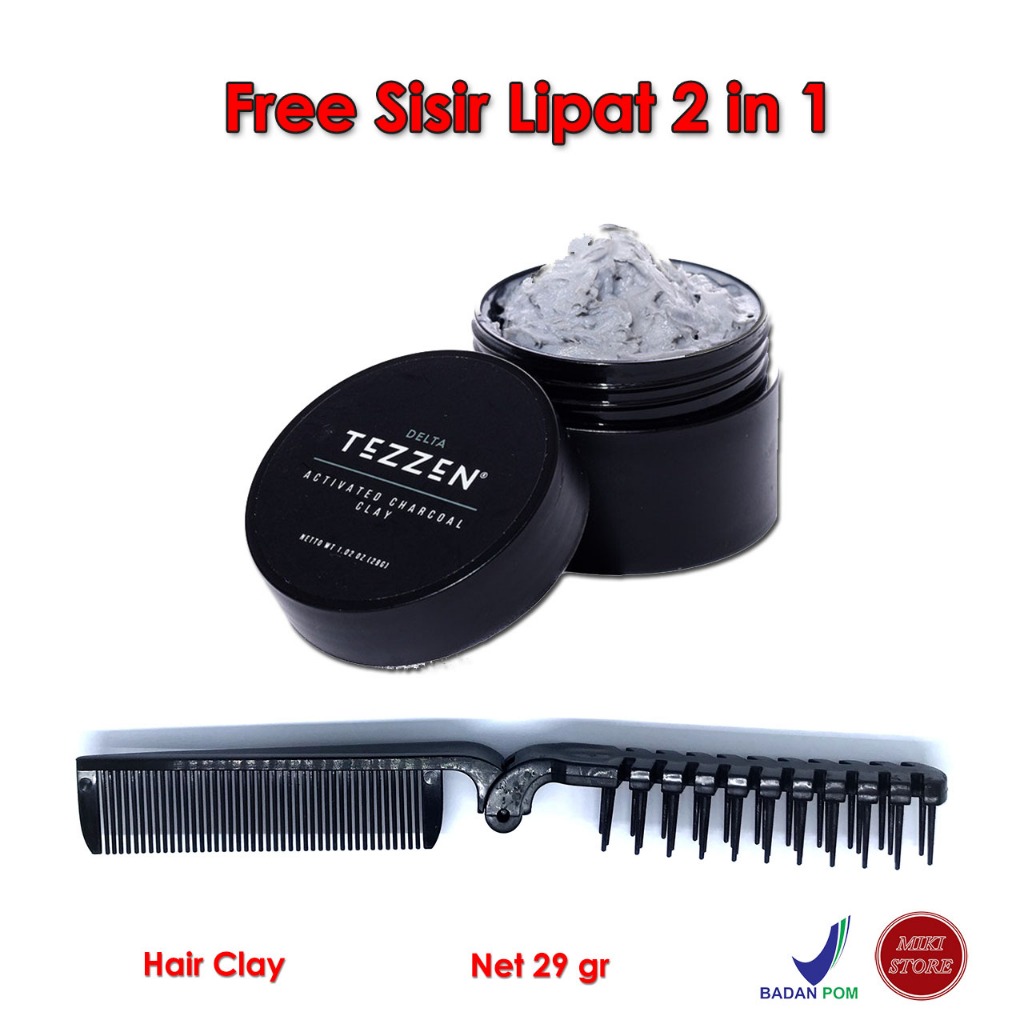 Jual Tezzen Clay Delta Mini 29gr Hair Clay Rambut Pria BPOM Strong Hold ...