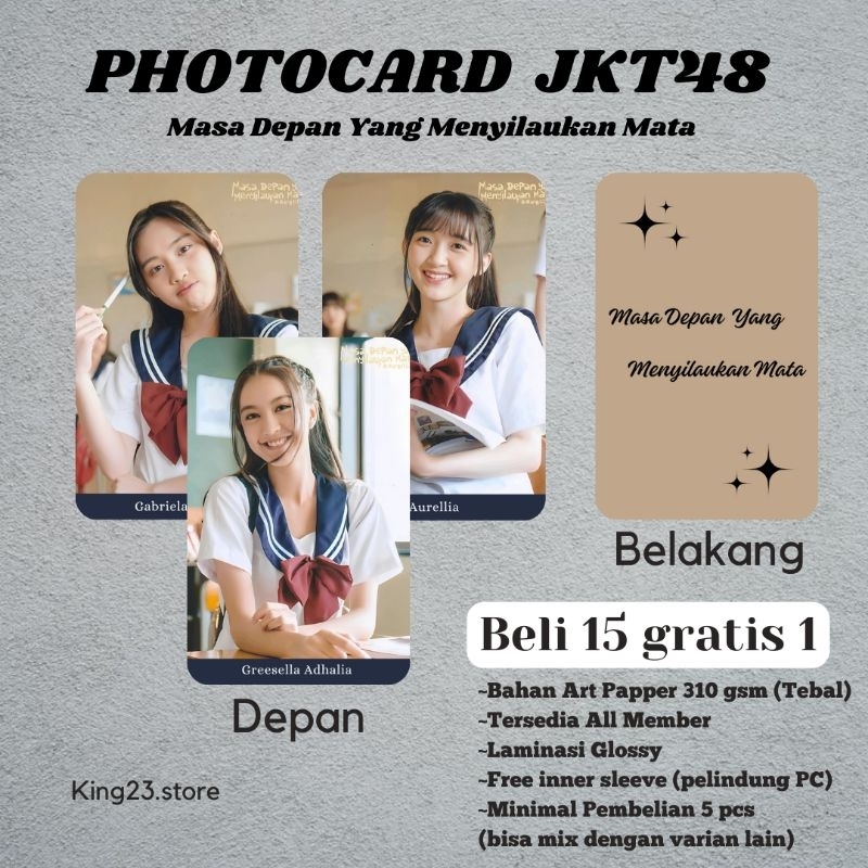 Jual PC JKT48, Photocard JKT48 Unofficial/Fanmade,Edisi Masa Depan Yang Menyilaukan Mata Gen 10 ...