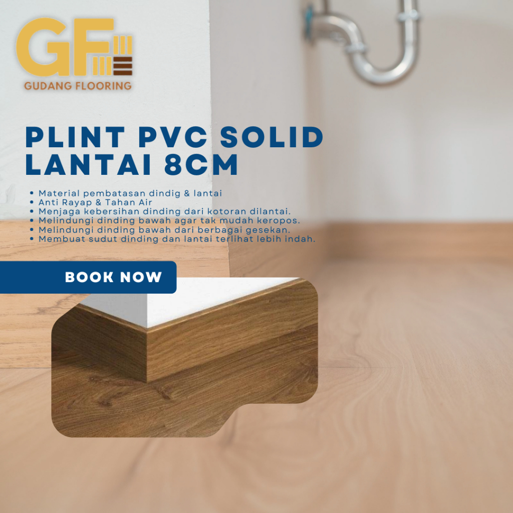 Jual LIST PLINT LANTAI PVC SOLID 8cm | Shopee Indonesia