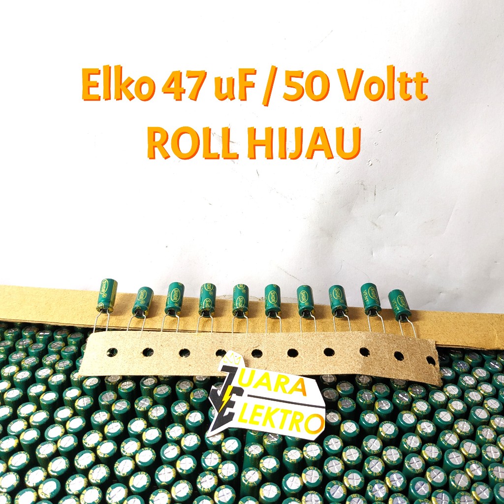 Jual KAPASITOR ELCO 47uF / 50V ROLL | Capasitor Elko 47 uF/50 Volt ...