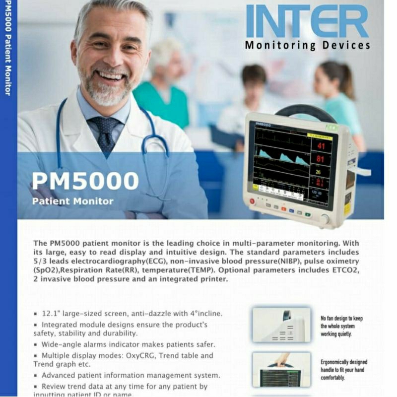 Jual PATIENT MONITOR INTER PM 5000/ MONITOR PASIEN BARU | Shopee Indonesia