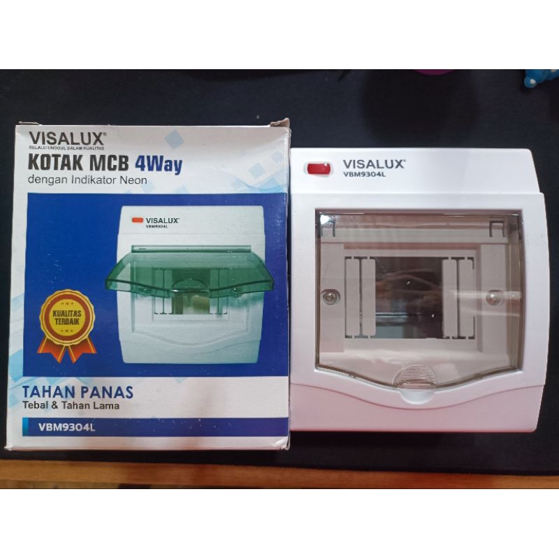 Jual MCB BOX/RUMAH MCB 4 GRUP DENGAN INDIKATOR LAMPU VISALUX IB/OB ...