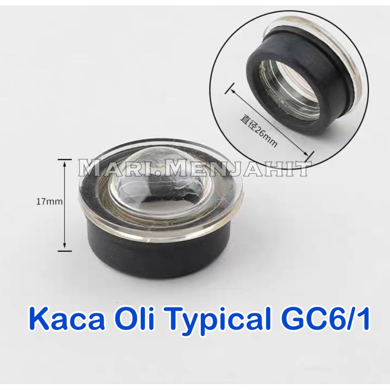 Jual 22T1-008H Tutup Kaca Oli / Tutup Minyak Mesin Jahit High Speed / Industri Merk TYPICAL GC6 ...