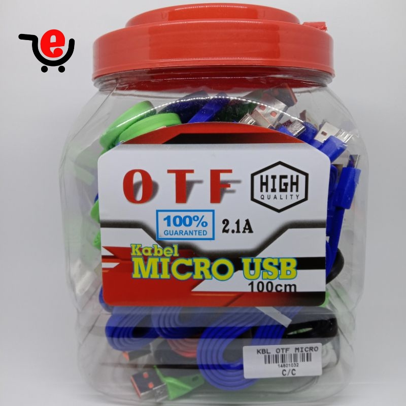 Jual Kabel Data OTF Micro USB Android 100Cm 2.1A 1 Toples isi 50Pcs ...