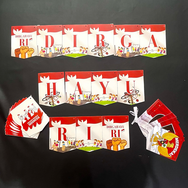 Jual Banner bendera merah putih segilima benner 17 agustus banner ...