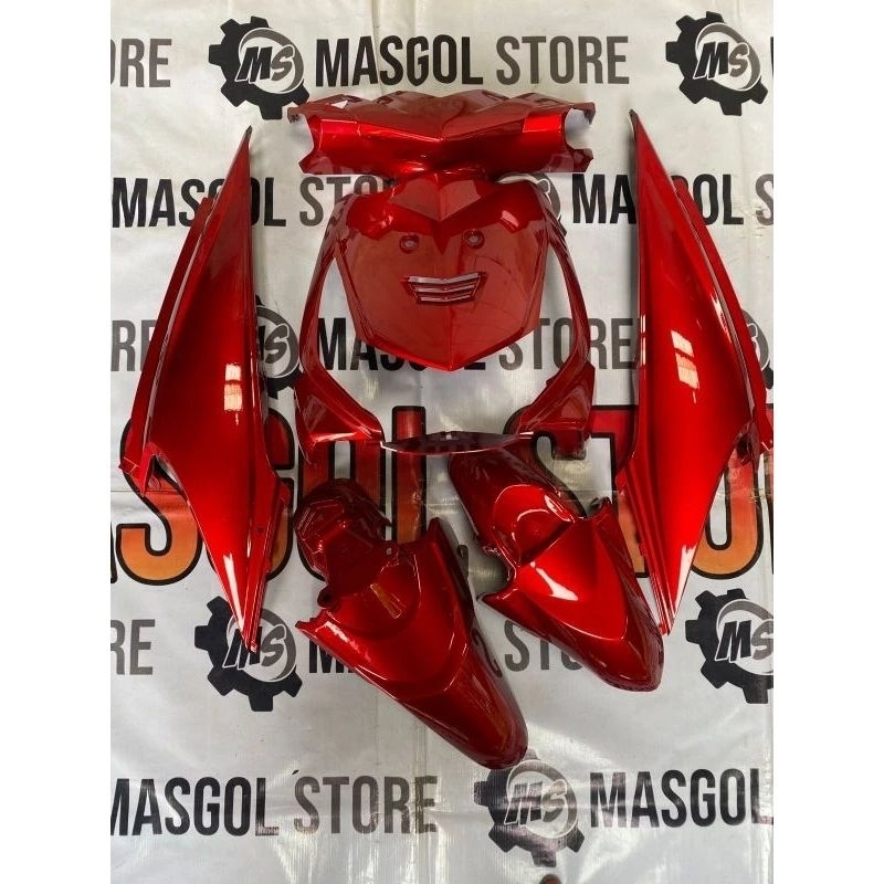 Jual full body halus Honda beat karbu warna merah candy custom | Shopee ...
