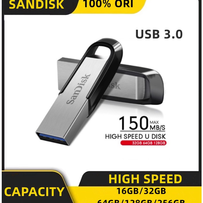 Jual Flashdisk USB Sandisk 16GB32GB64GB128GB 256GB USB 3 Hingga 13MBs ...