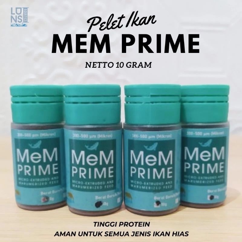 Jual MEM PRIME PELET IKAN HIAS MAKANAN IKAN CUPANG GUPPY MEM PRIME 5/8 ...