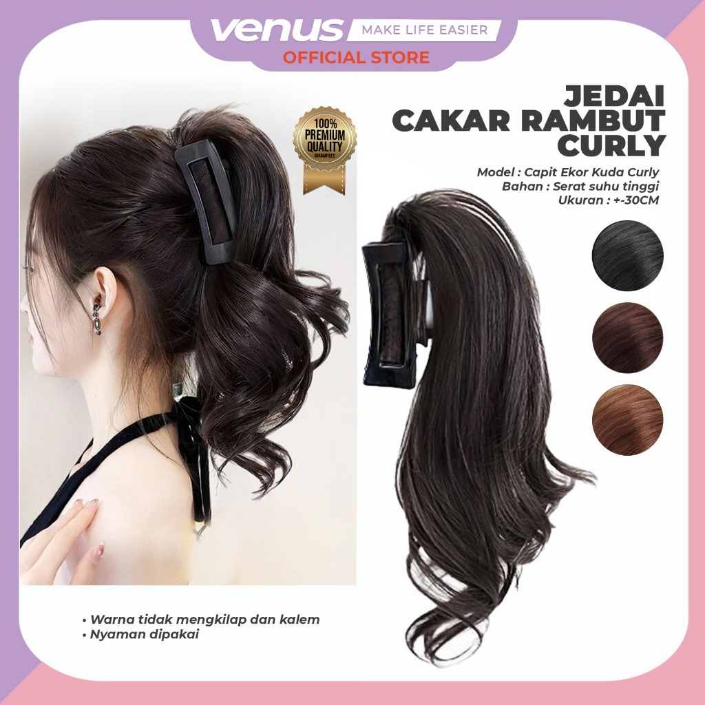 Jual Jepit Cakar Rambut Curly Sanggul Cepol Ekstensi Rambut Palsu ...