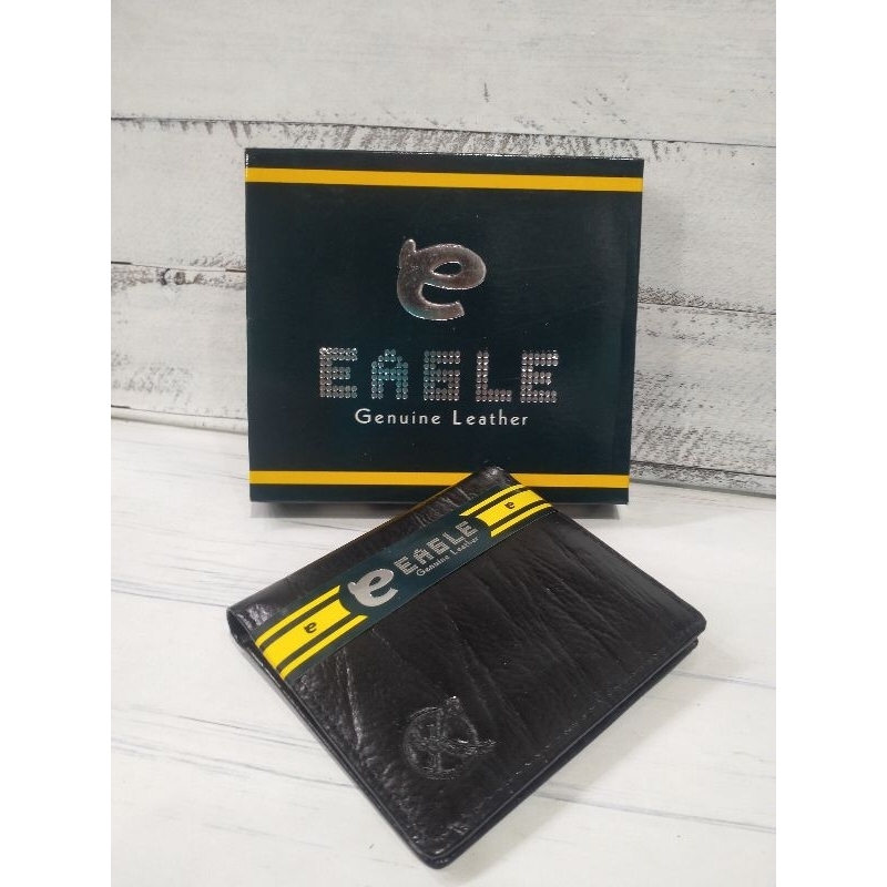 Jual Dompet unisex berdiri kulit sapi serat kayu eagle | Shopee Indonesia