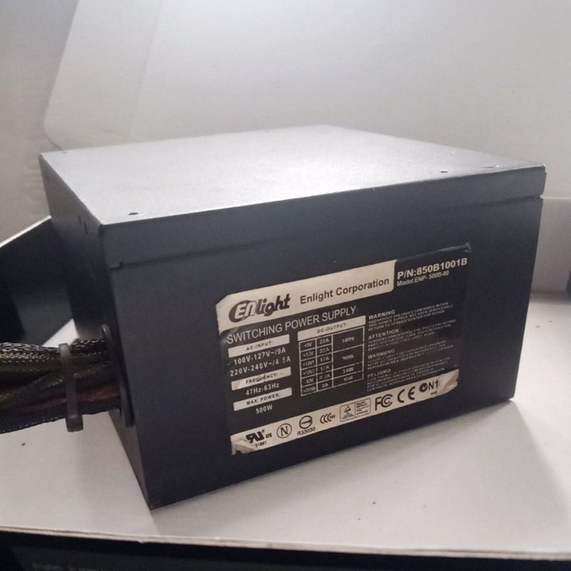 Jual PSU Pure 500 Watt enlight - Power Supply enlight 500 Watt | Shopee ...