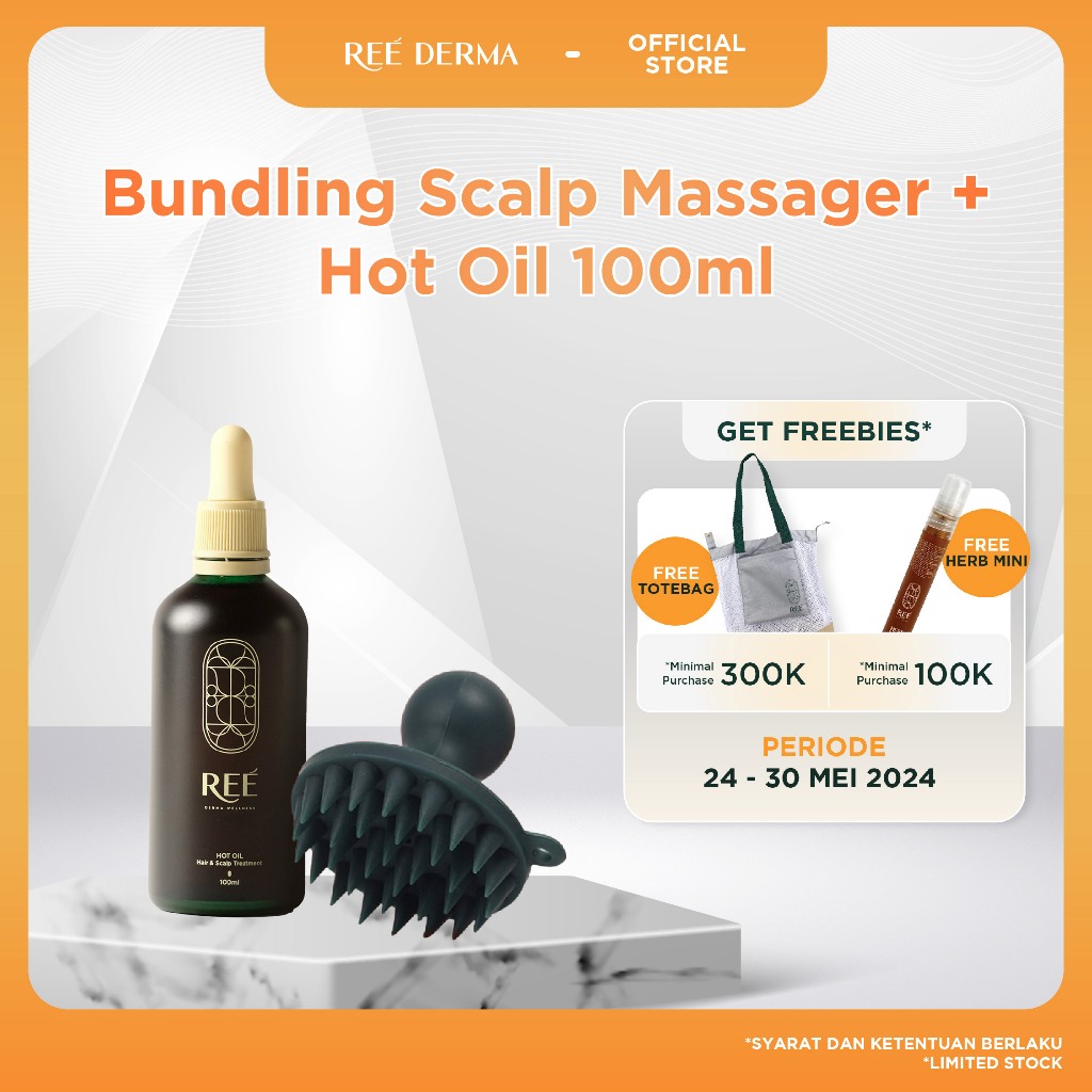 Jual Ree Derma Wellness - Bundle Special Price - Scalp Massager & Hot Oil 100ml | Shopee Indonesia