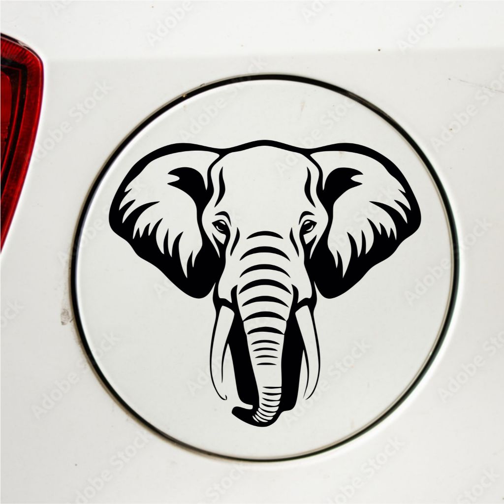 Jual CUTTING STICKER MOBIL GAJAH STIKER TANGKI MOBIL KEREN UNIK MURAH ...