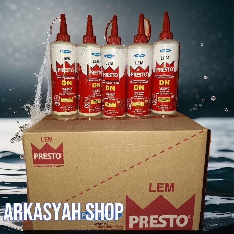 Jual LEM PRESTO ALIFATIK DN 600 GRAM 5 BOTOL (LEM KAYU LEM SUPER LENGKET LEM SERBAGUNA) | Shopee ...