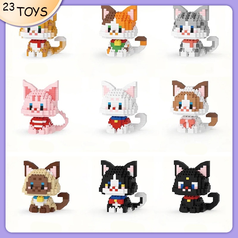 Jual Cat Building Bricks Cat 3D Model Anak Anjing DIY Block Susun Balok ...
