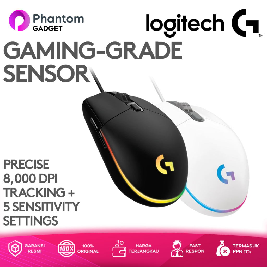 Jual Mouse Gaming Logitech G102 V2 Lightsync RGB - Garansi Resmi 2 Tahun | Shopee Indonesia