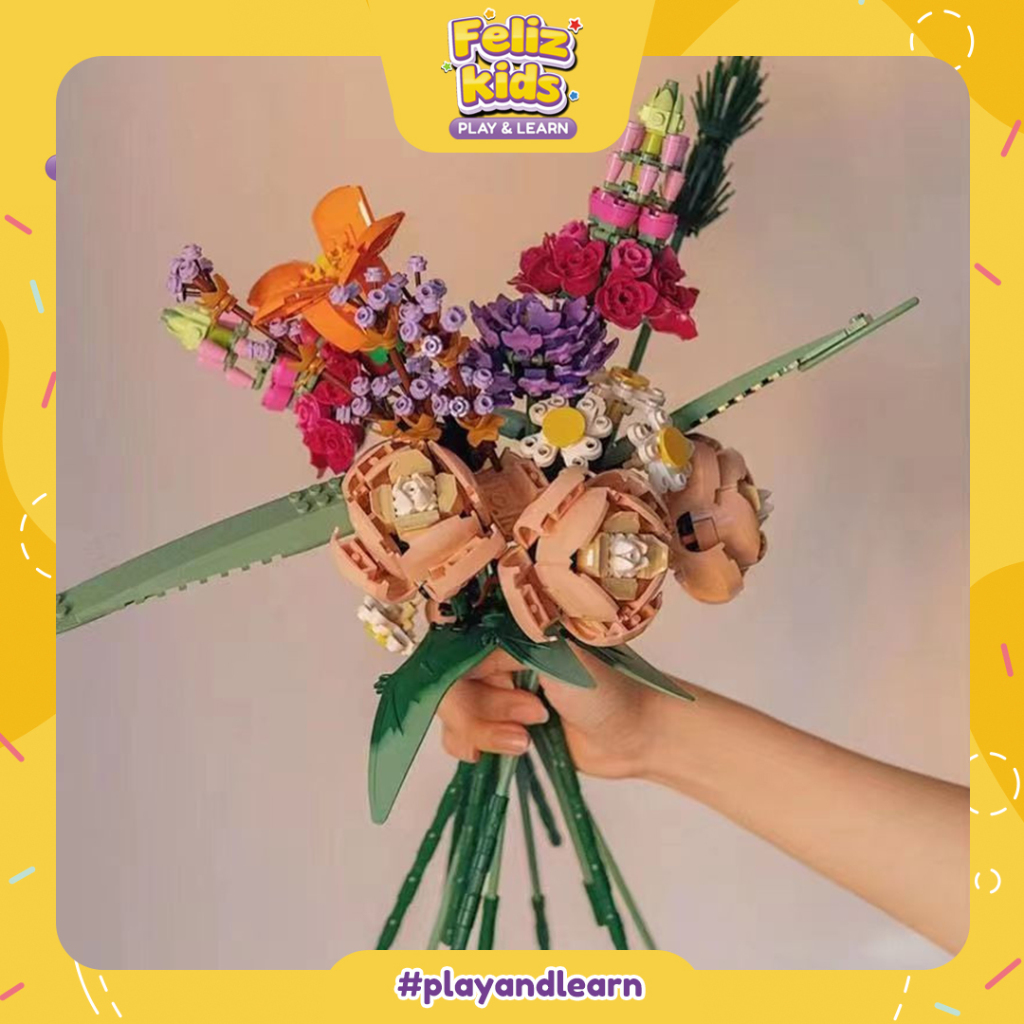 Jual [FELIZKIDS] [LG58] Flower Building Block Botanical Collection ...