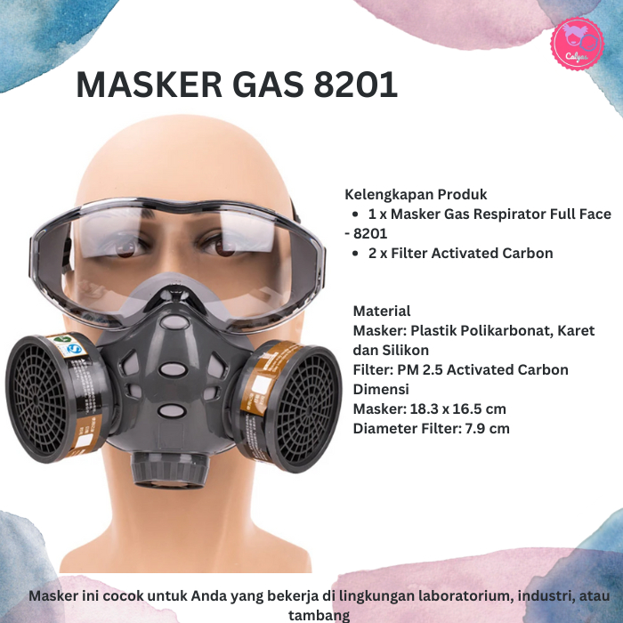 Jual Masker Gas Respirator Full Face / Masker Cat Safety Industrial ...