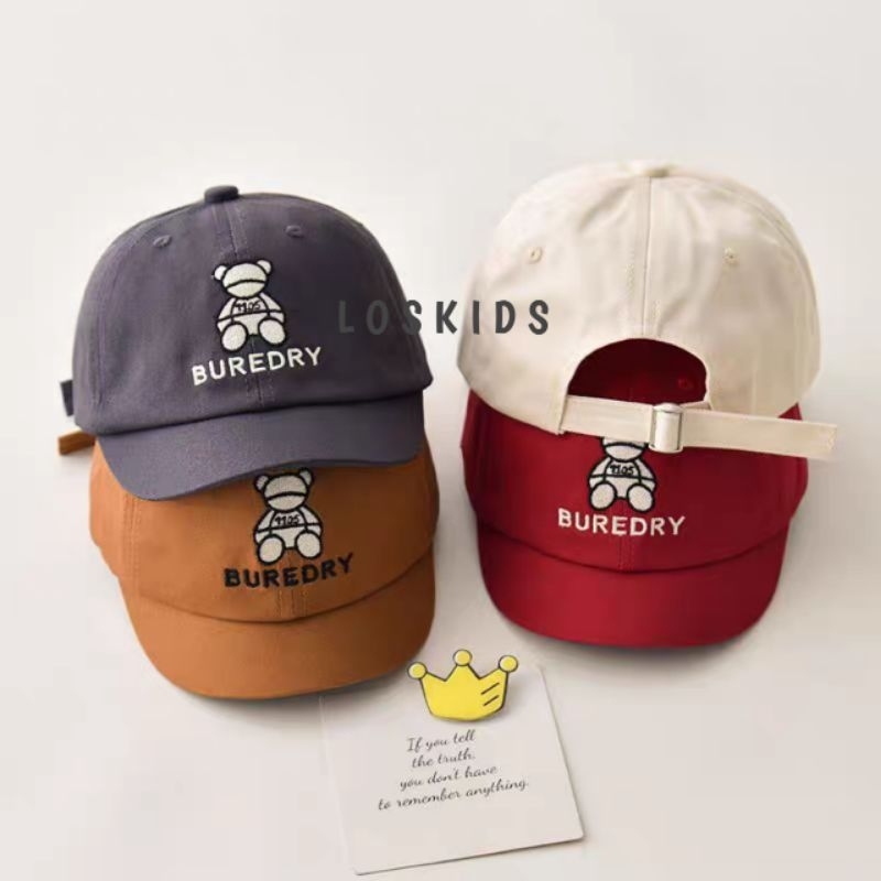 Jual Topi Anak Lucu Terbaru 2024 Topi Baseball Karakter Bear Bordil ...