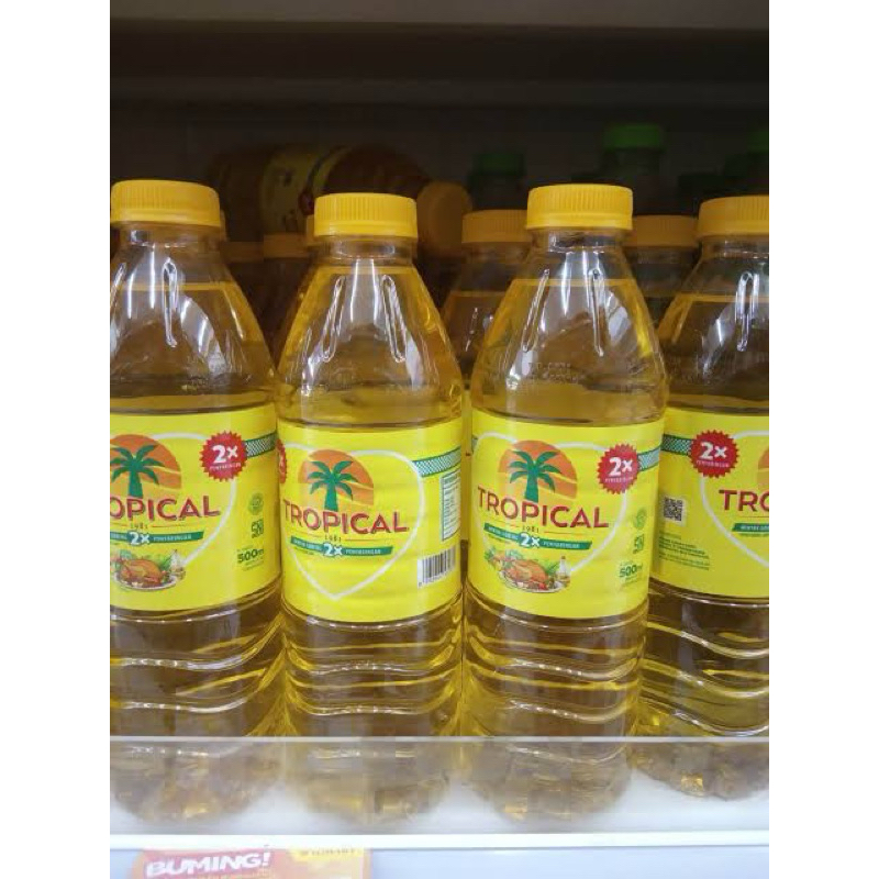 Jual Minyak Tropical 500ml 1 dus isi 12pcs / Minyak goreng tropical ...