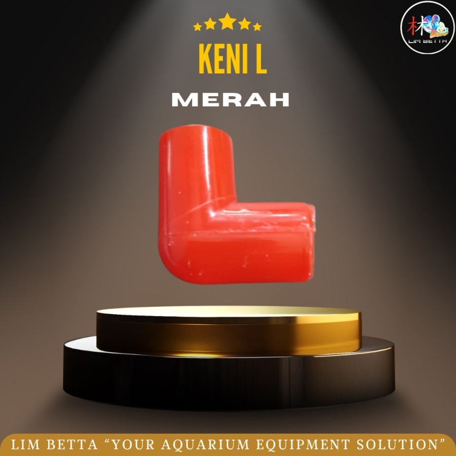 Jual (MERAH) KENI L MERAH / KENI PIPA L AQUARIUM / SAMBUNGAN SELANG L 5 ...