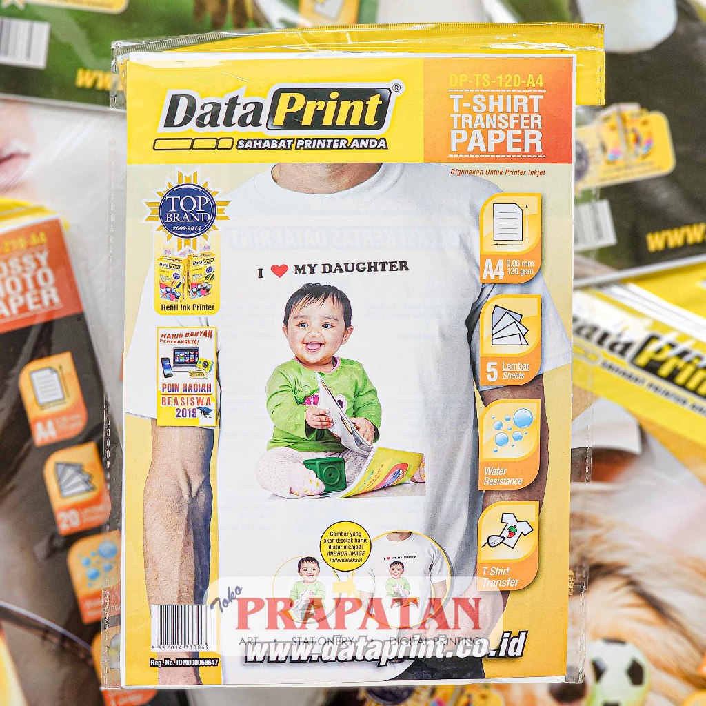 Jual Data Print T-Shirt Transfer Paper DP-TS-120-A4 | Kertas Foto Baju | Shopee Indonesia