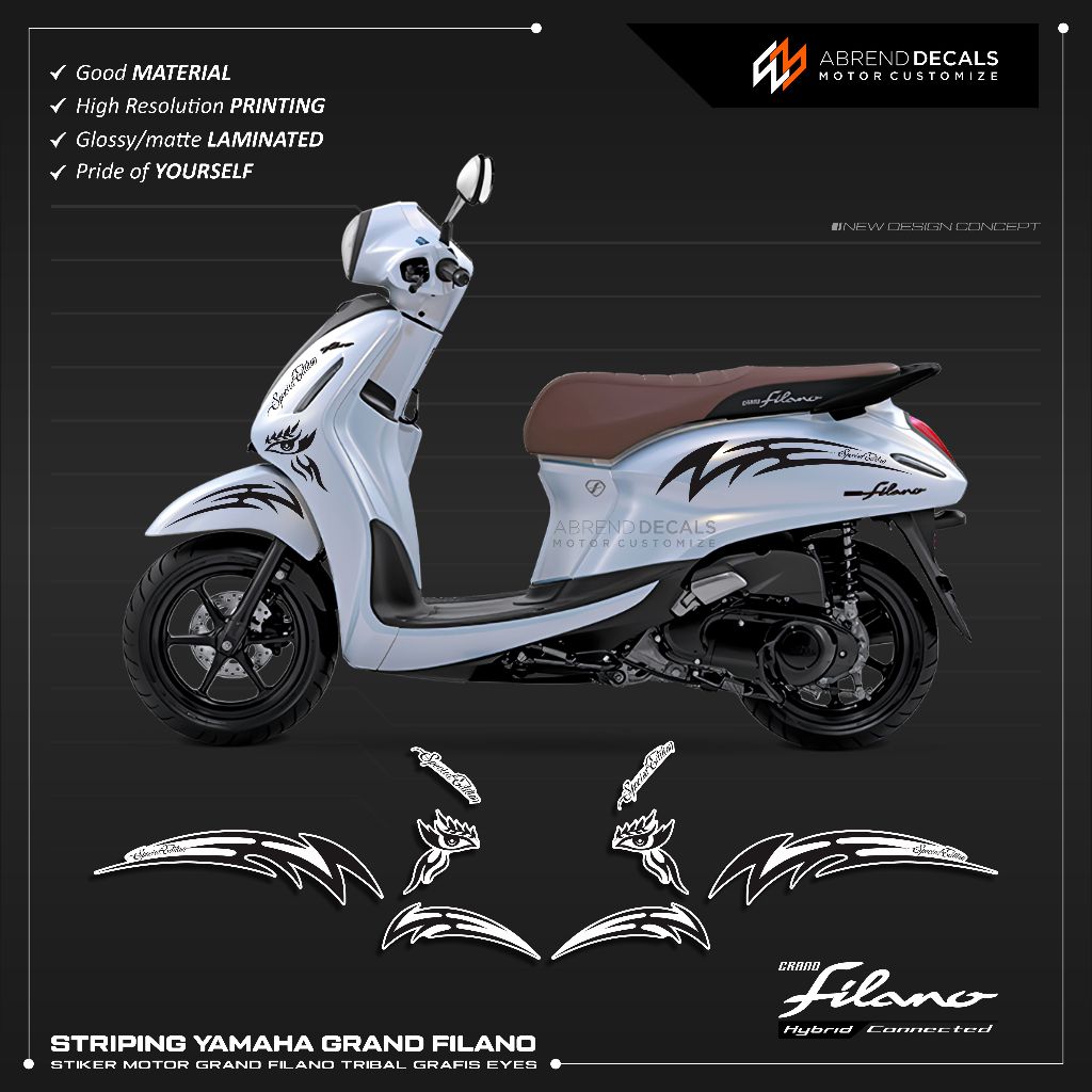 Jual STRIPING LIST TRIBAL GRAND FILANO / SCOOPY / FINO / STIKER MOTOR ...