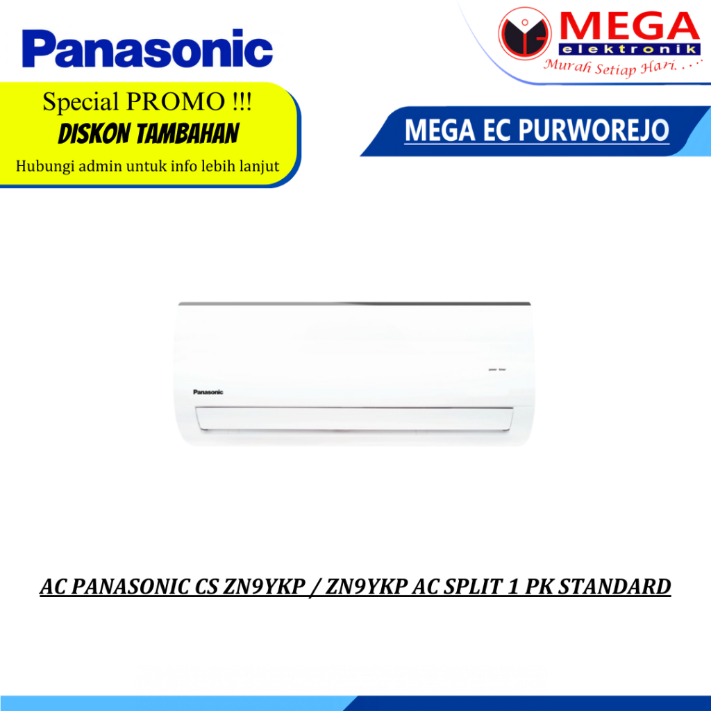 Jual AC Panasonic CS ZN9YKP / ZN9YKP AC SPLIT 1 PK Standard | Shopee Indonesia