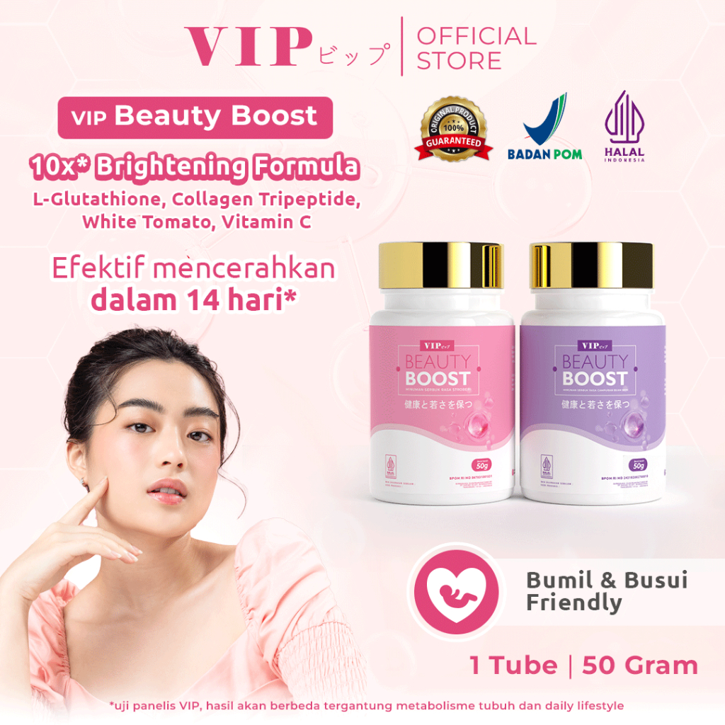 Jual VIP Beauty Boost L-Glutathione + Collagen | 10x Brightening ...
