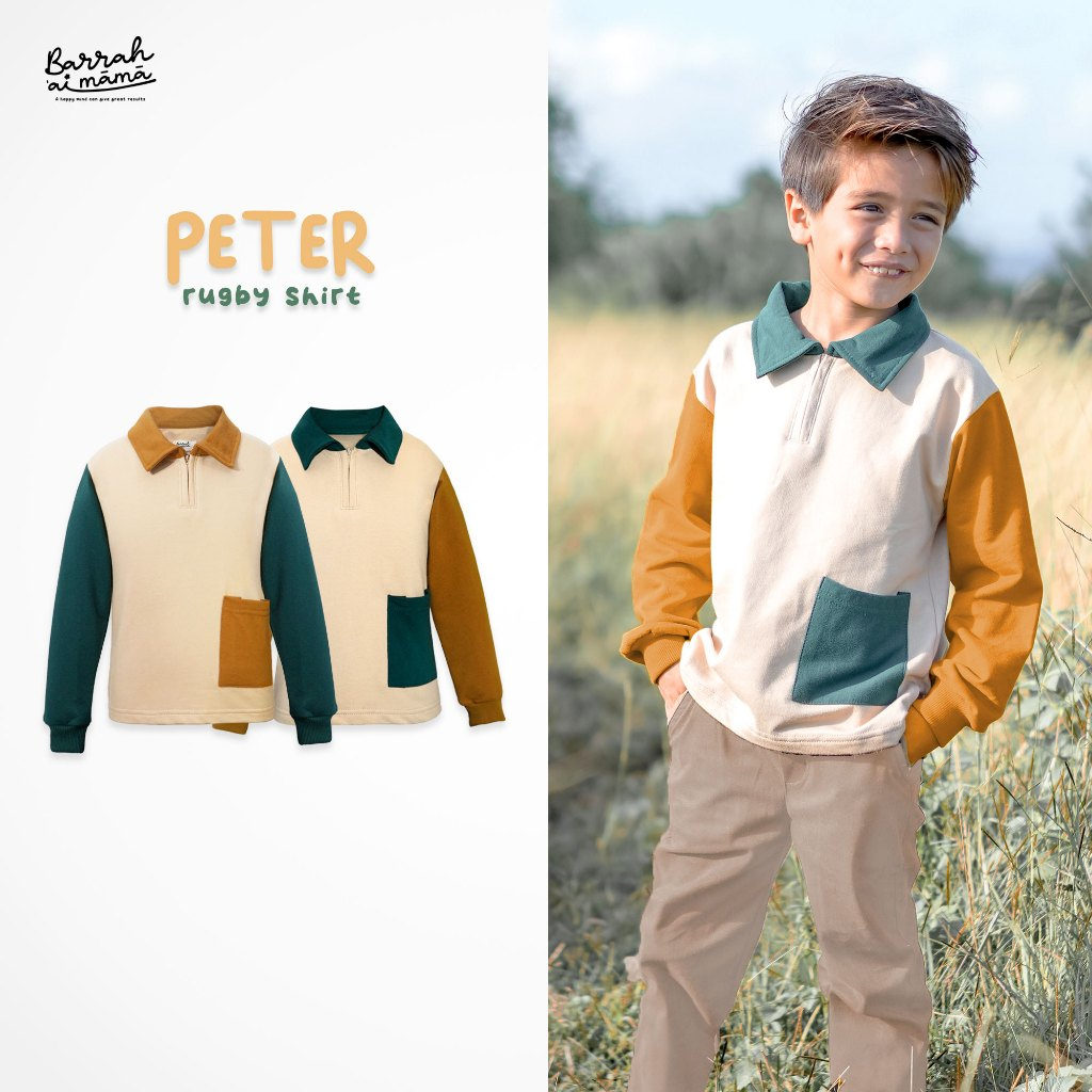 Jual Barrahaimama - Polo Shirt Anak Laki Laki Baju Kerah Rugby Lengan ...