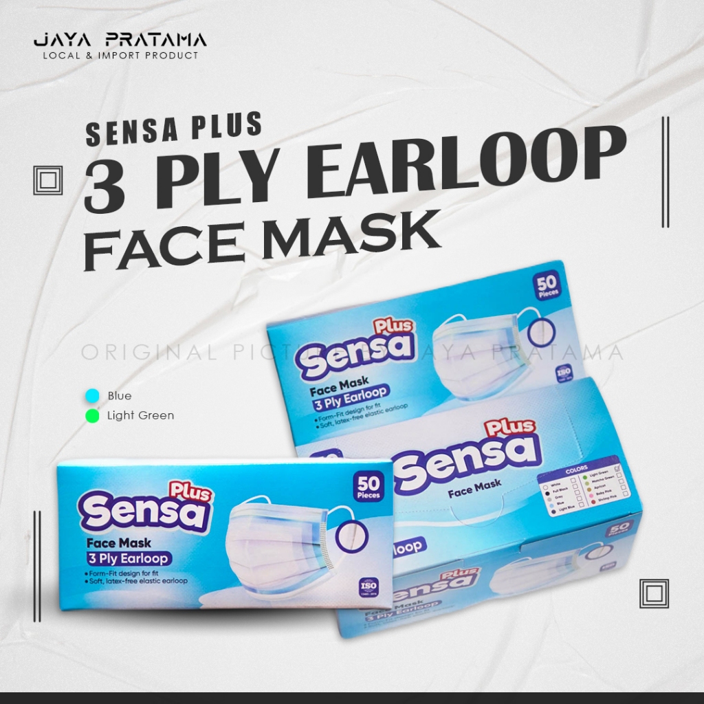 Jual MASKER SENSA PLUS EARLOOP 3 PLY/LAPIS ISI 50 PCS | Shopee Indonesia