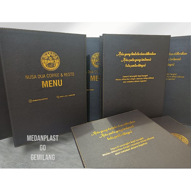 Jual Buku menu restoran custom cafe kulit binder ukuran A4 MOHON BACA ...