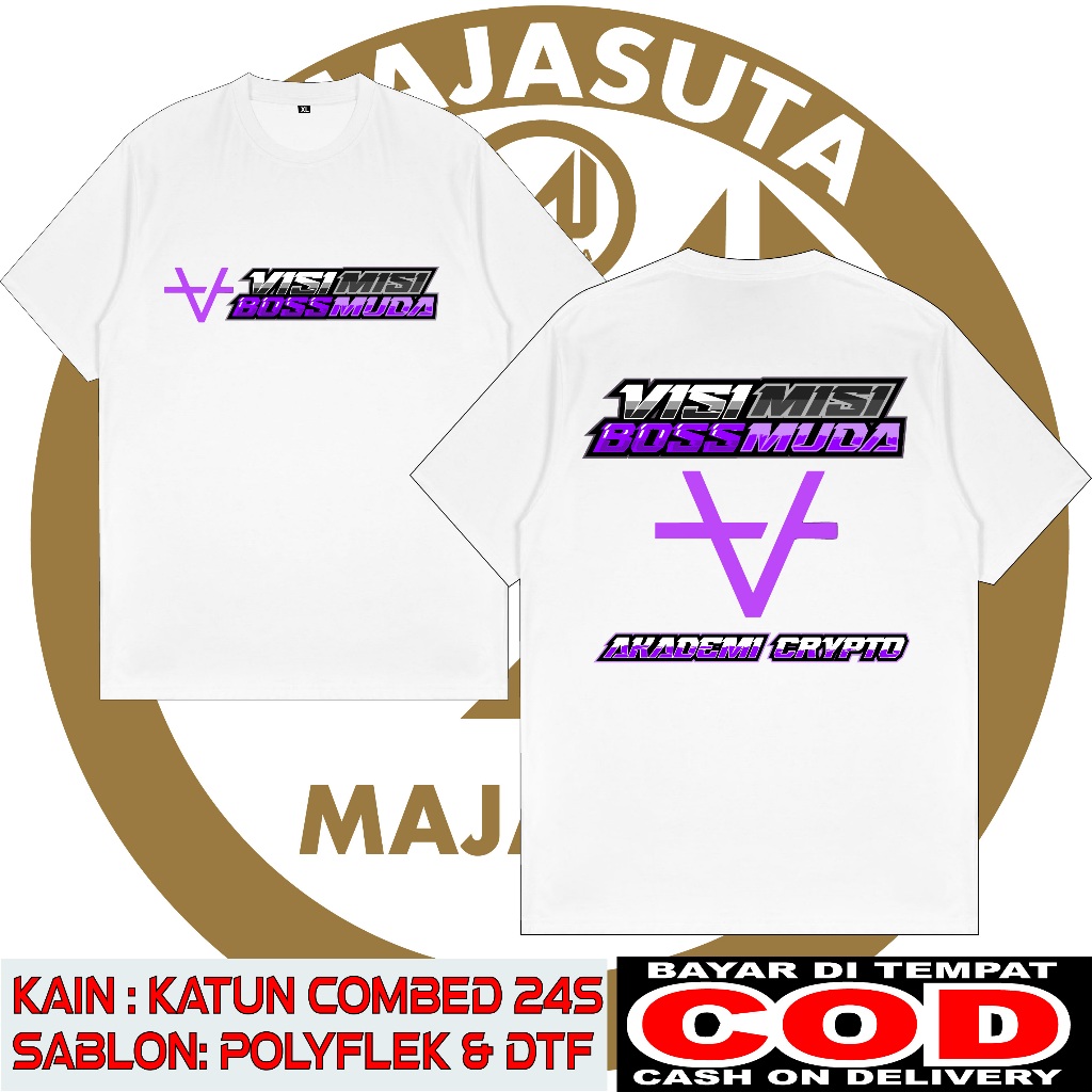 Jual KAOS KATA KATA C3 VISI MISI CRYPTO SABLON DTF BAHAN KATUN COMBED 24S BISA COD | Shopee ...