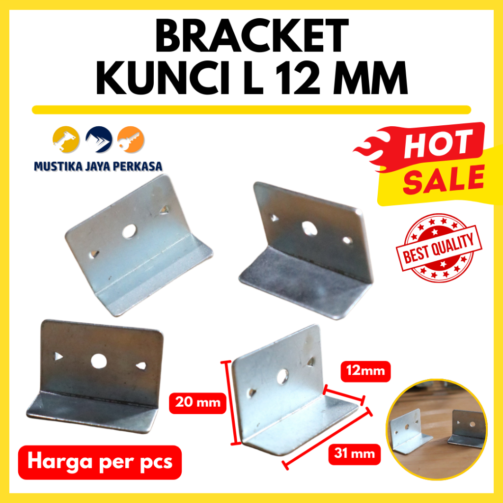 Jual Bracket Kunci L Besi Penahan Ambalan Kayu Kunci Pengait Kunci ...