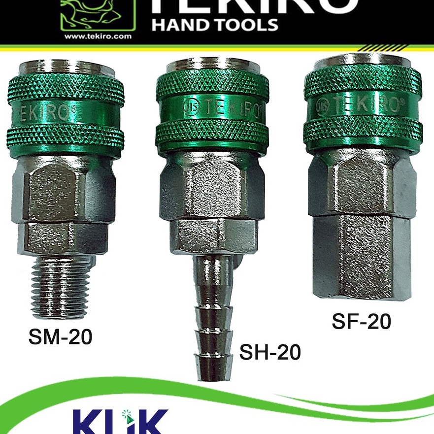Jual Super Tekiro Quick Coupler One Touch Sambungan Selang Angin Kompresor Pilih Type SM SH SF 2 ...