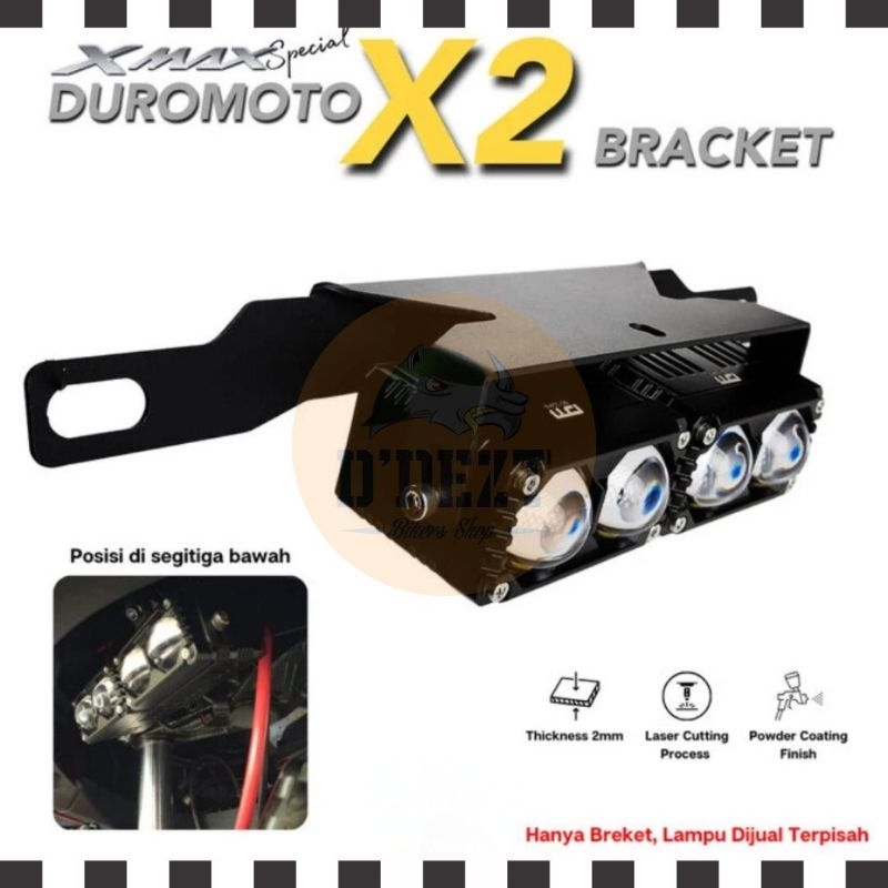 Jual BRAKET LAMPU DOUBLE X2 BREKET LAMPU DUROMOTO X2 SATU SET XMAX ...
